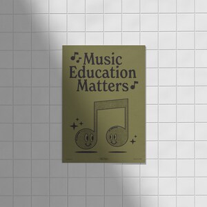 Music Education Matters Poster - Retro Style With Smiling Music Notes ...