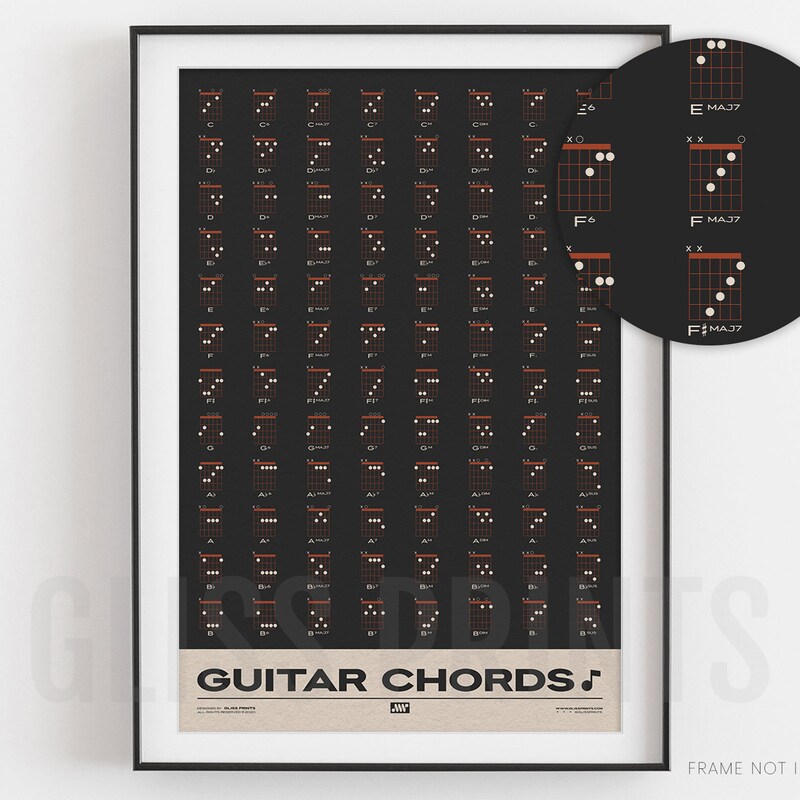 Guitar Chord Chart - Etsy
