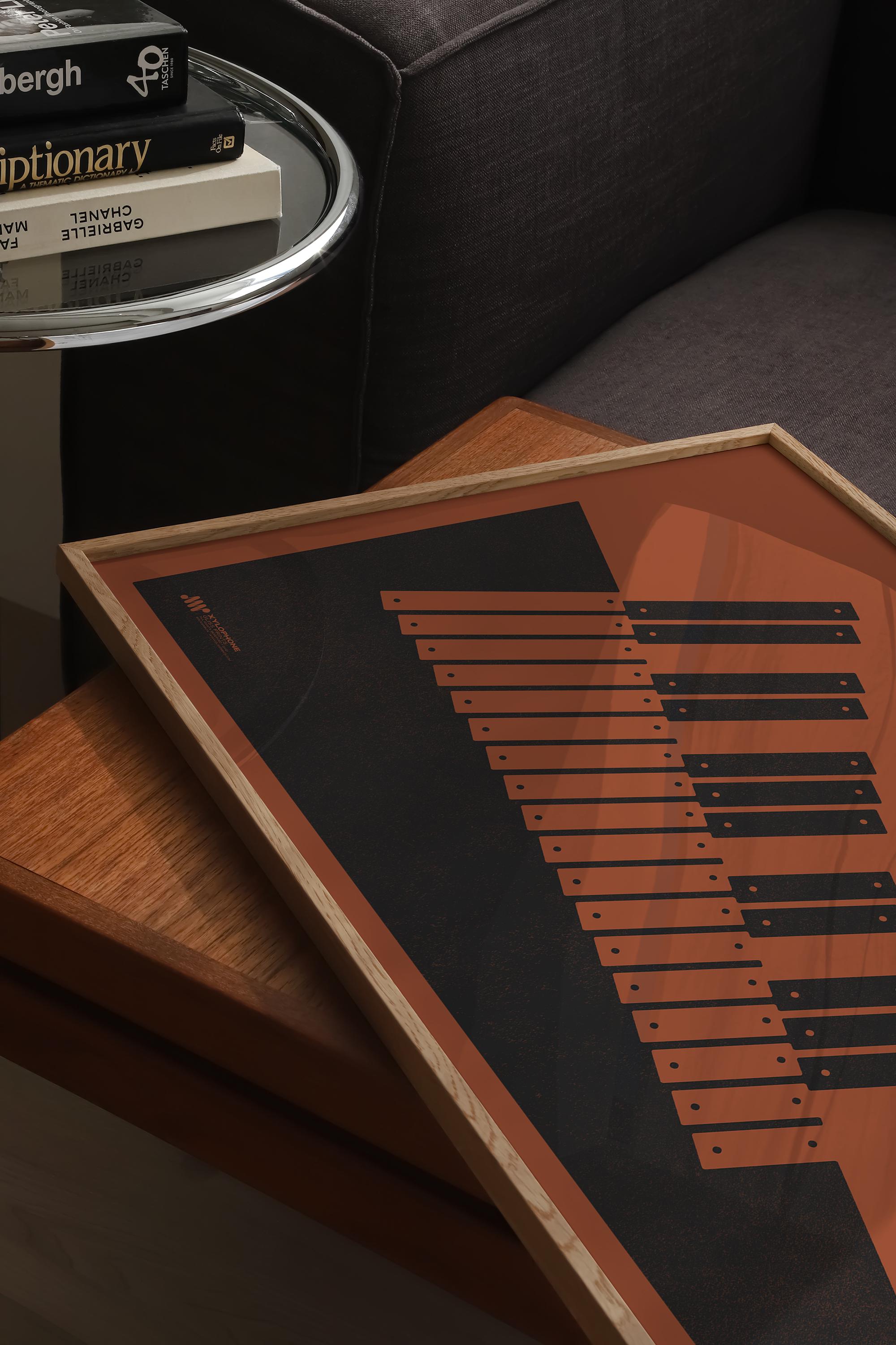 Xylophone Poster | Music Art Print | Red - Etsy
