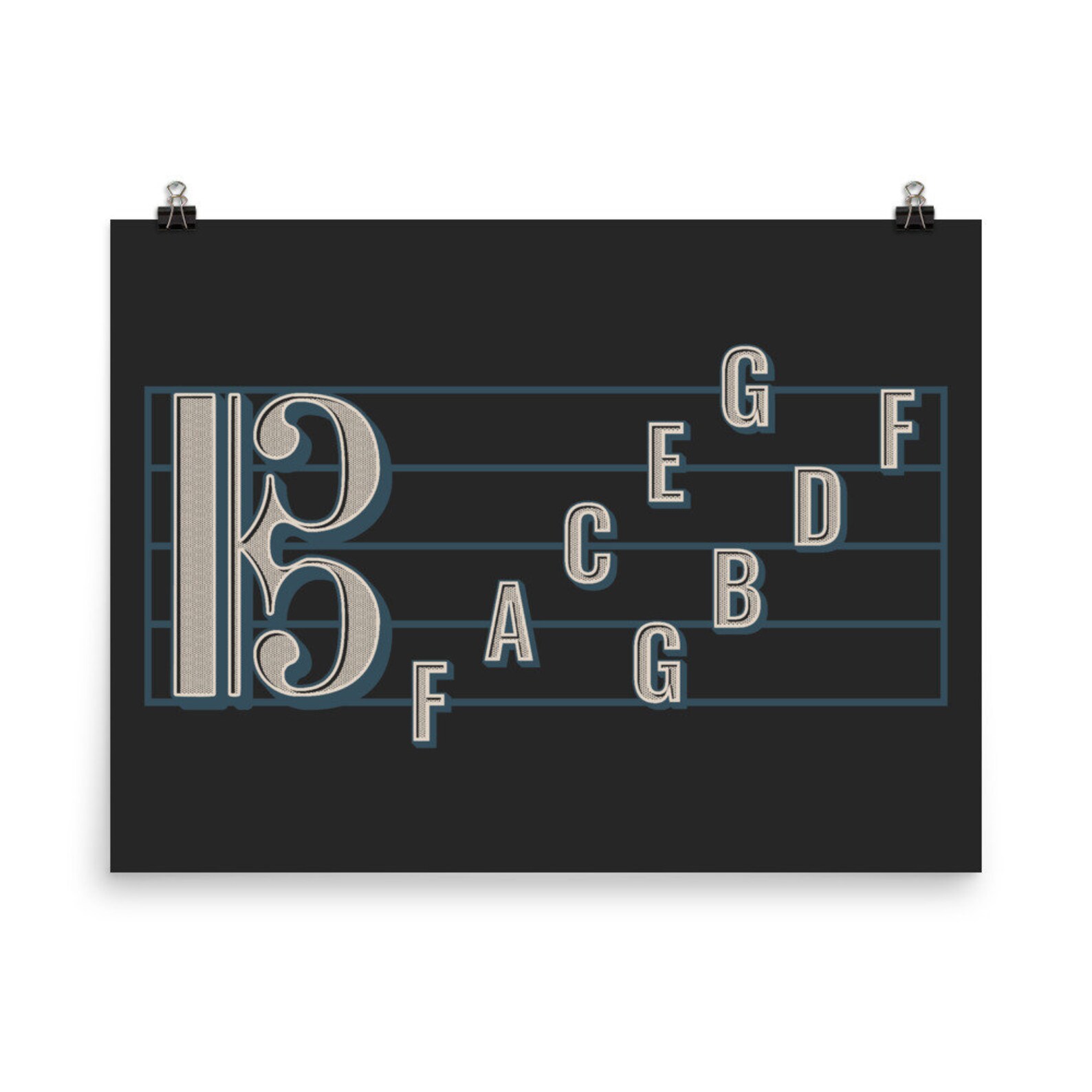 Alto Clef Note Names Poster Music Education Poster Black - Etsy