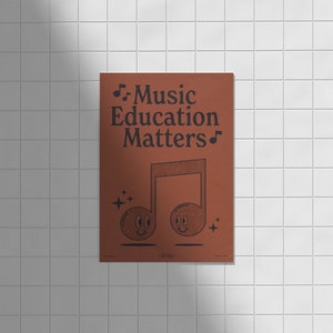 Music Education Matters Poster - Retro Style With Smiling Music Notes ...
