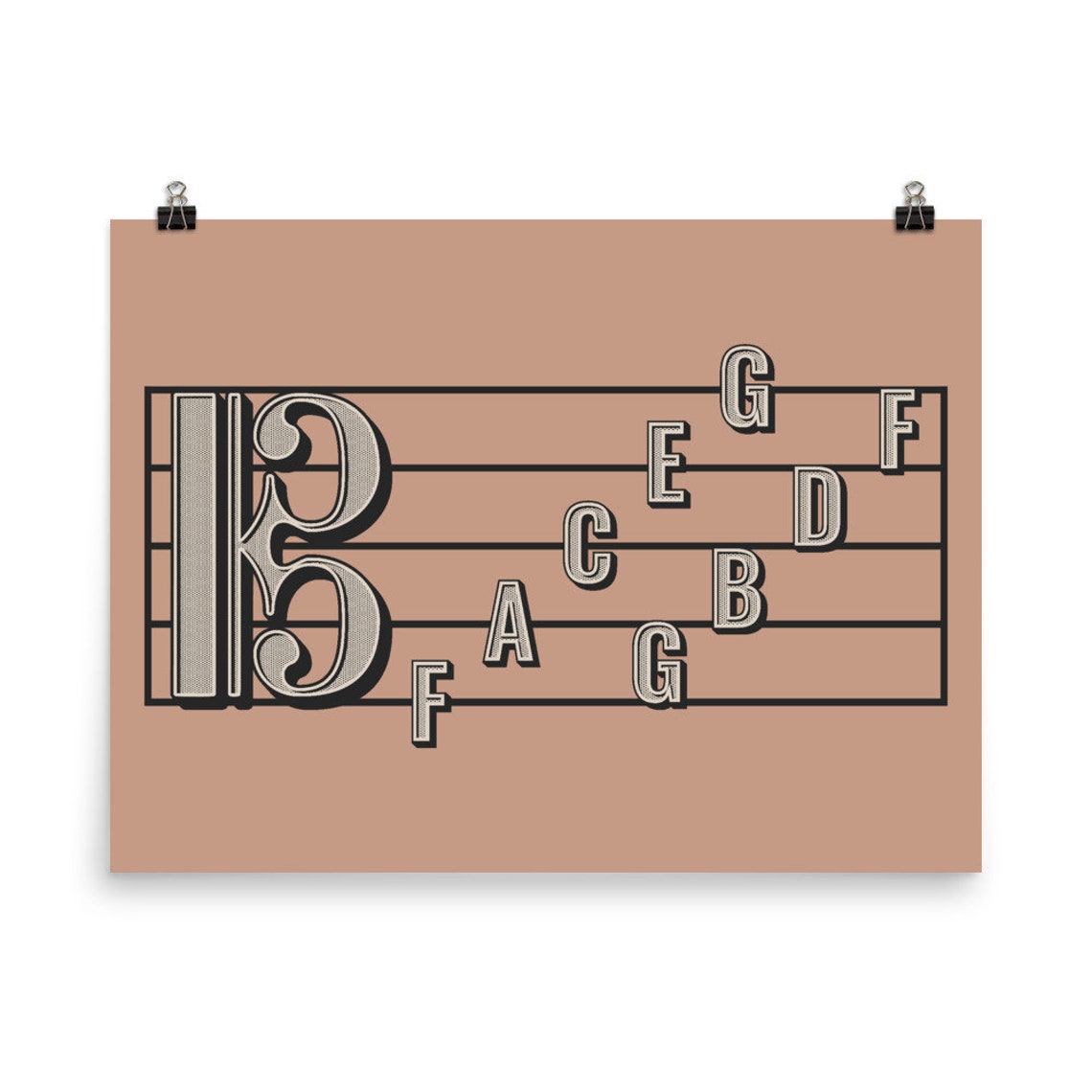 Alto Clef Note Names Poster Music Education Poster Pink - Etsy