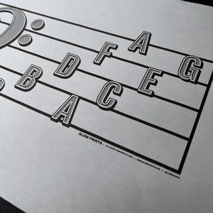 Bass Clef Note Names Printable PDF | Typography Design | Music ...