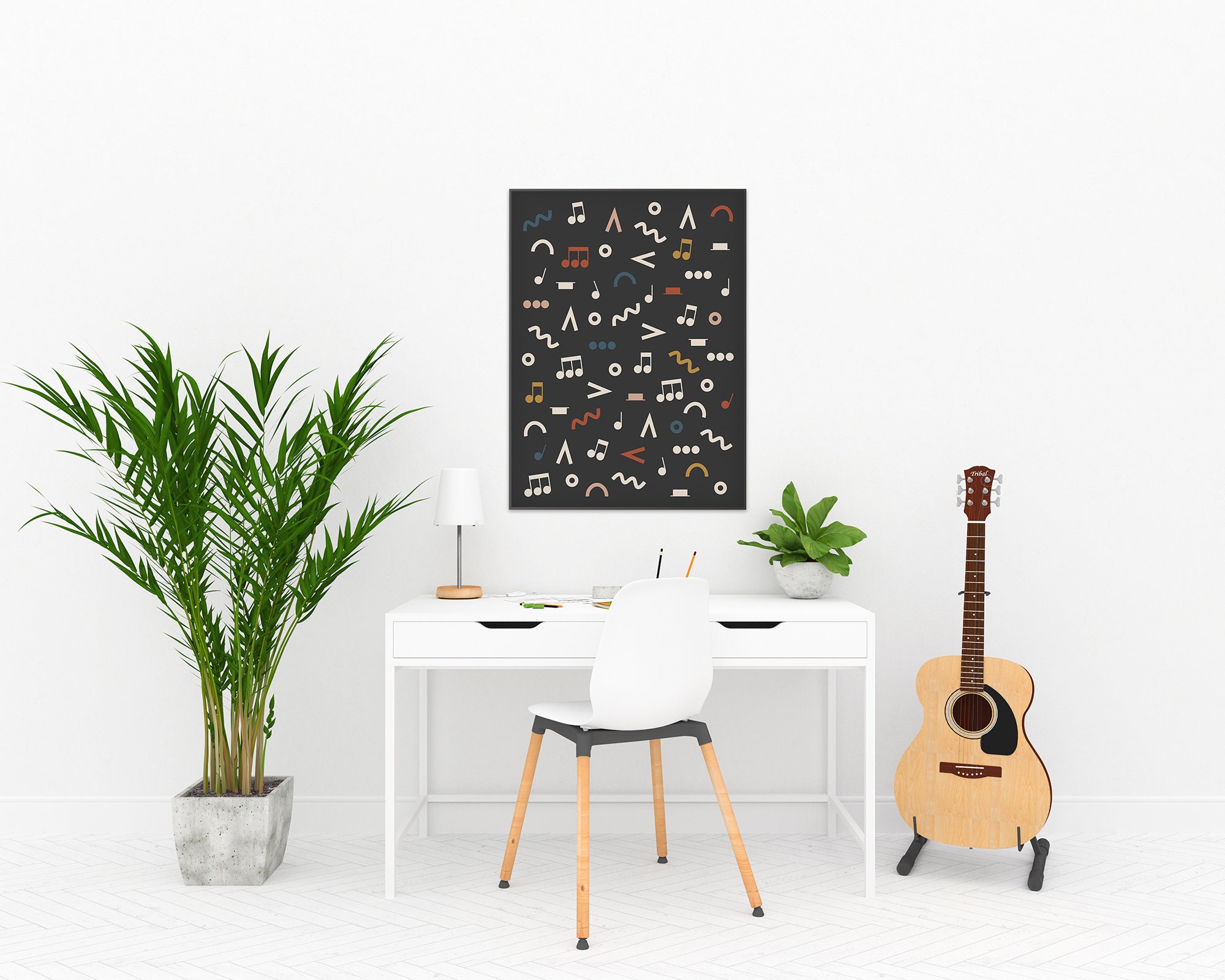 Music Notes Poster Music Symbols Music Room Decor Black | Etsy