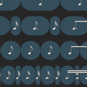 Music Note Value Poster Rhythm Beat Breakdown Black - Etsy