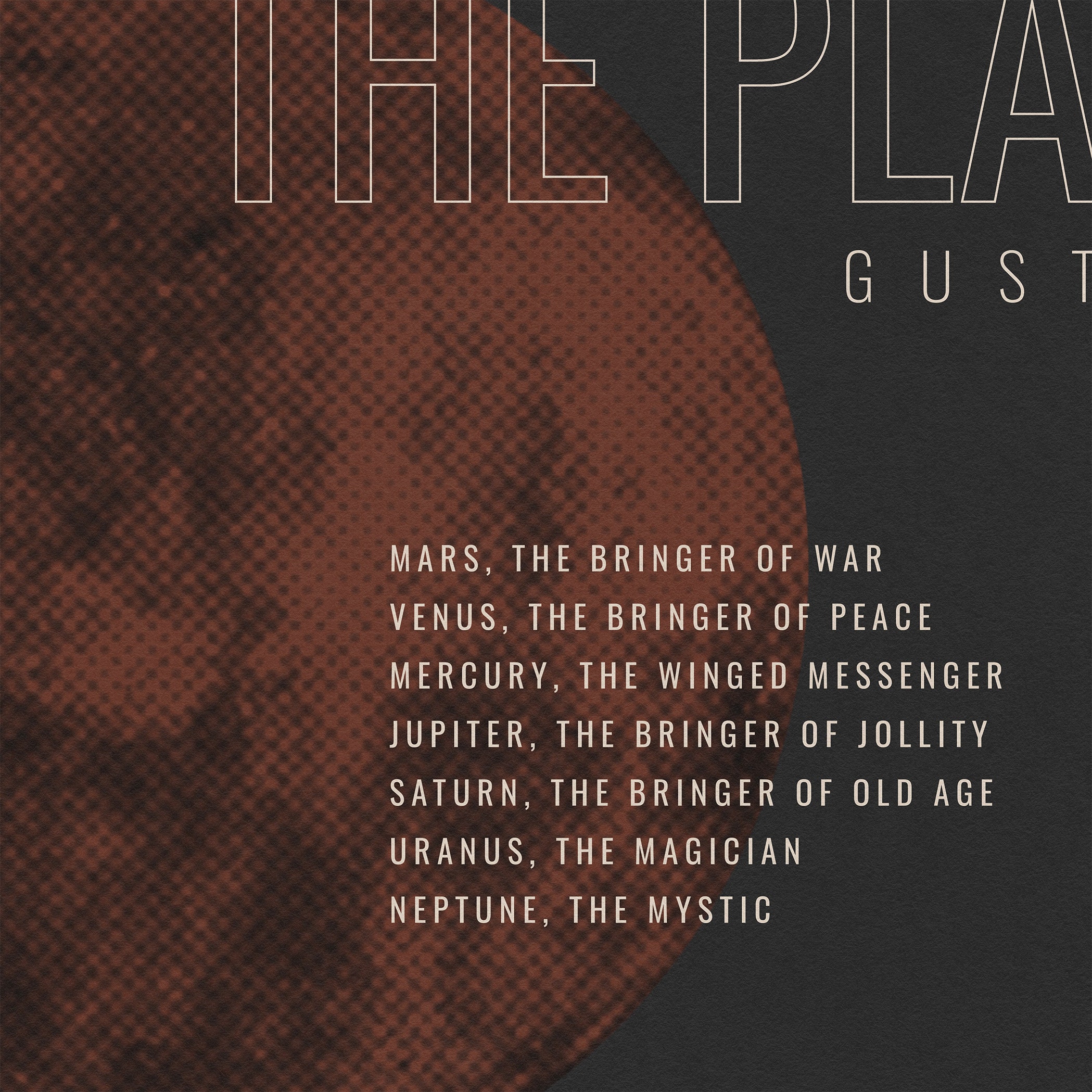 Gustav Holst the Planets Poster Classical Music Concert - Etsy