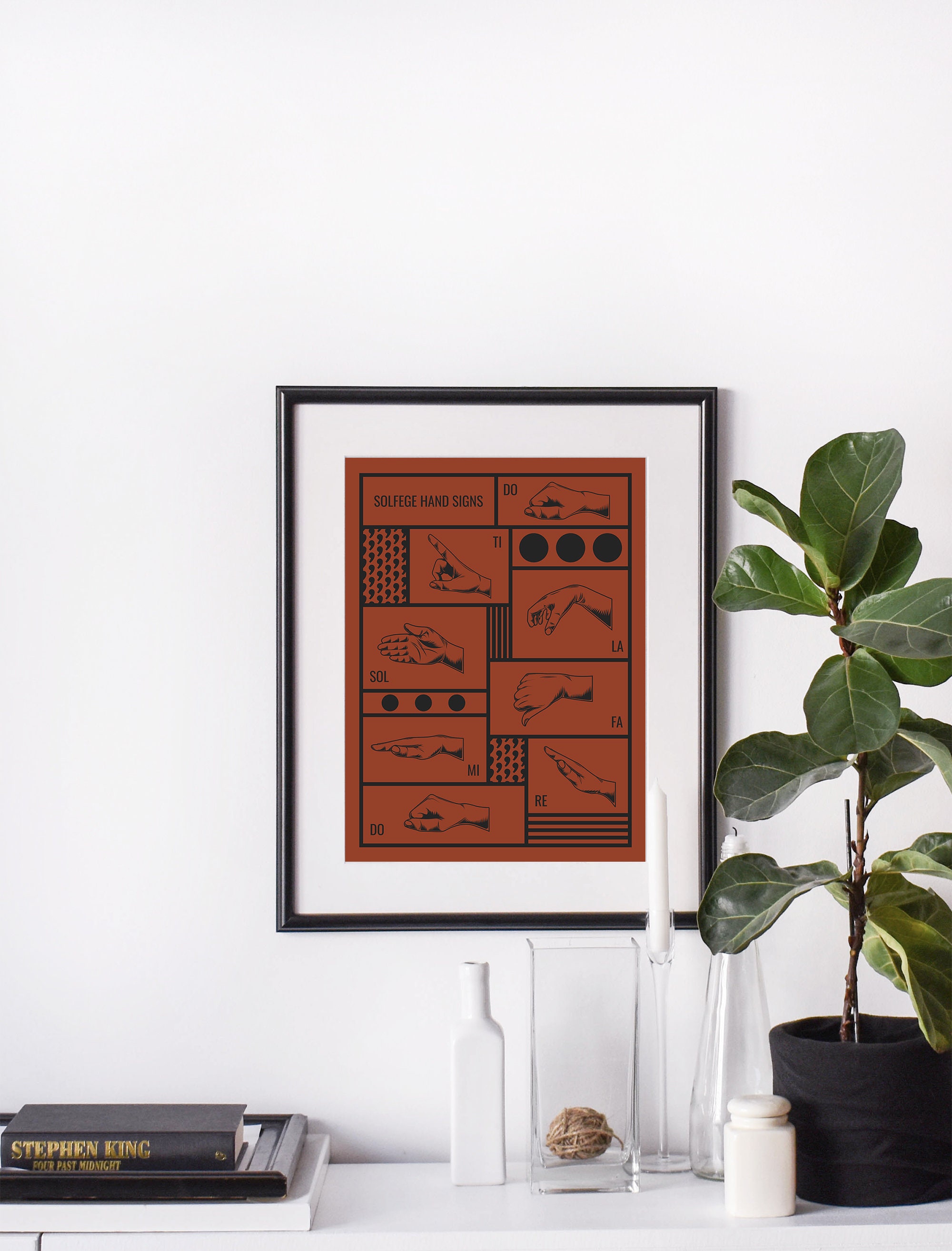 Solfege Hand Sign Poster Music Art Print Red Music | Etsy