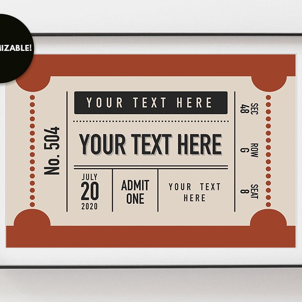 Ticket Stub - Etsy