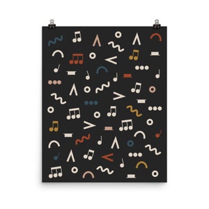 Music Notes Poster, Music Symbols, Music Room Decor, Black - Etsy