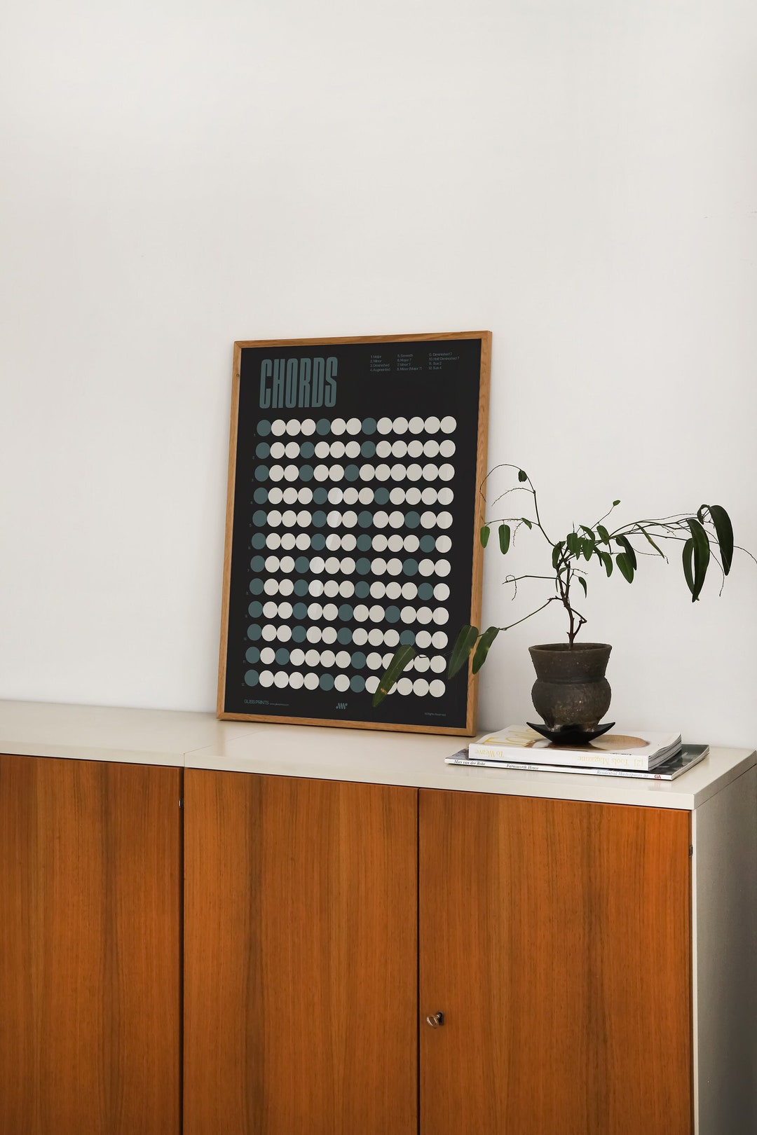 Music Chords Poster, Dot Design, Music Theory Print, Black - Etsy