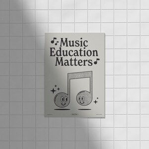 Music Education Matters Poster - Retro Style With Smiling Music Notes ...