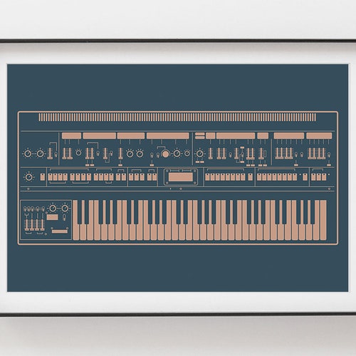 Synthesizer Waveforms Poster Cream Gift for Music Producer | Etsy