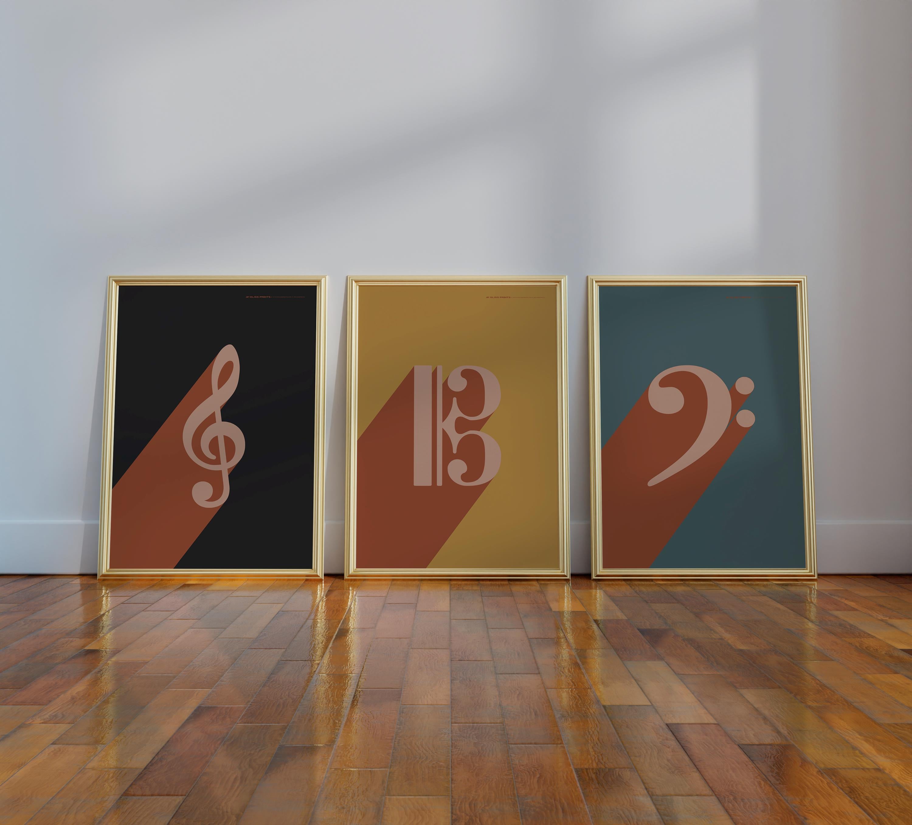 Bass Clef Poster | Music Art Print - Etsy