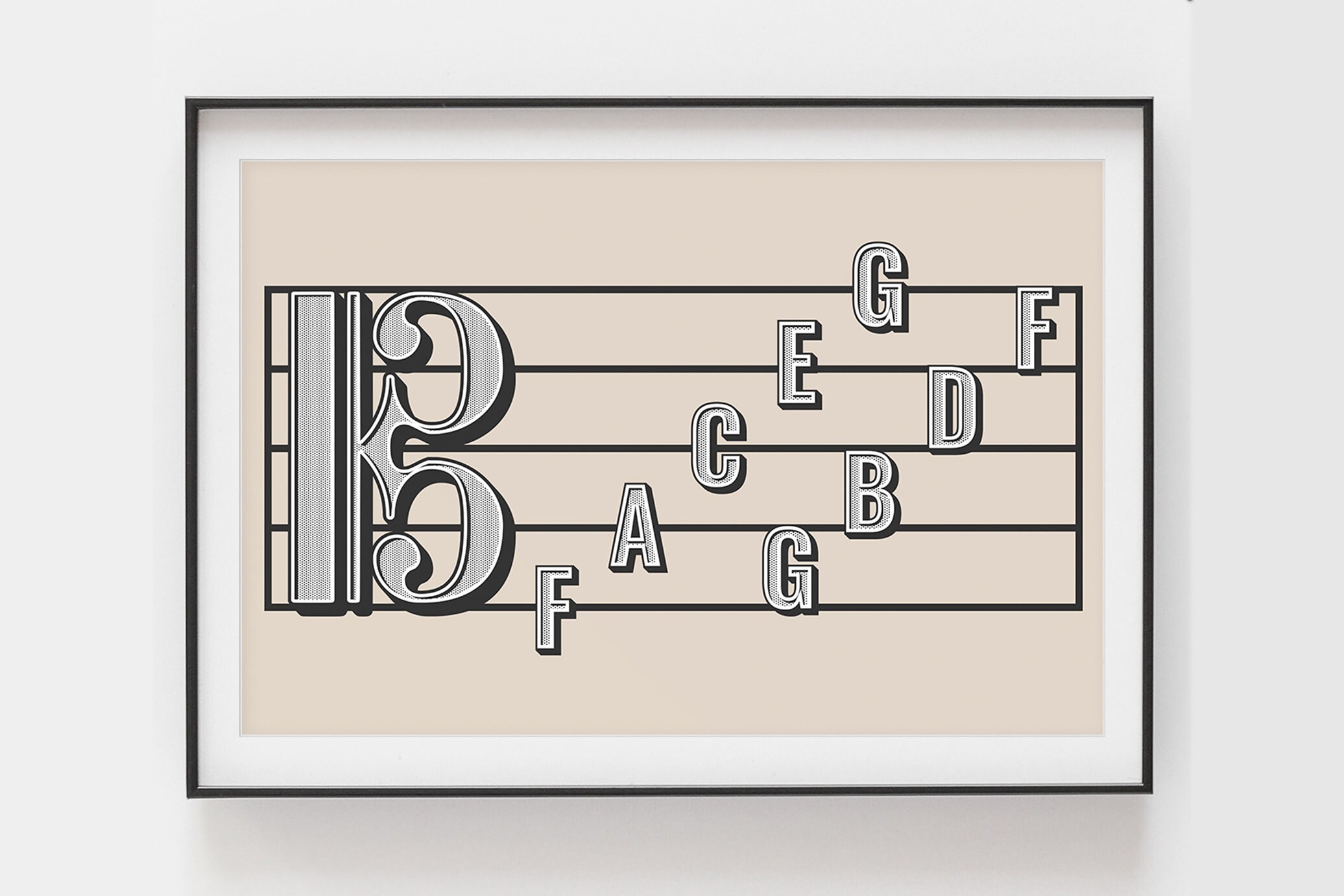 Alto Clef Note Names Poster Music Education Poster Cream | Etsy