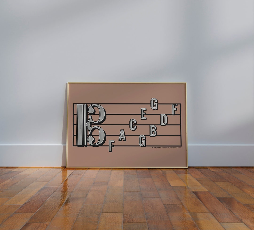 Alto Clef Note Names Poster | Music Education Poster, Pink - Etsy