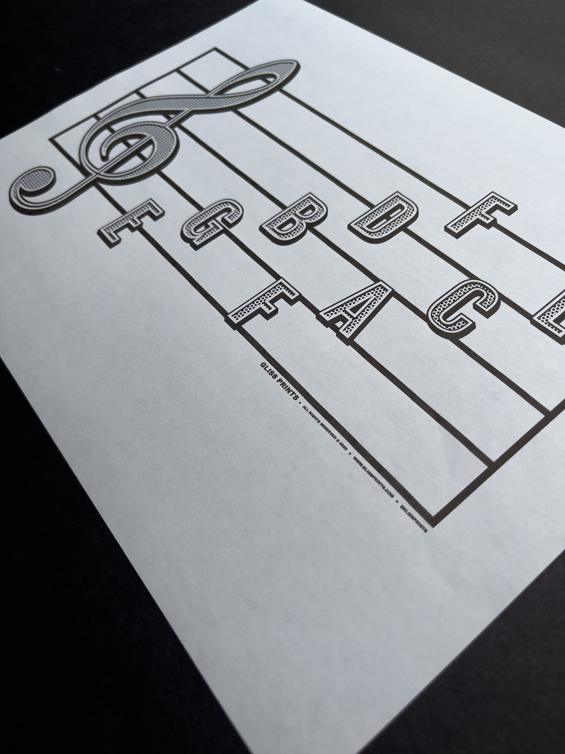 Treble Clef Note Names Printable PDF | Typography Design | Music ...