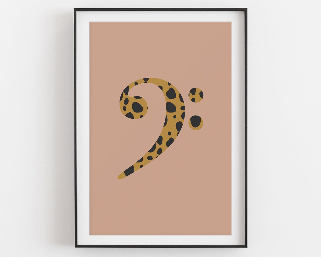Bass Clef Poster | Music Art, Animal Print | Music Lover Gift - Etsy
