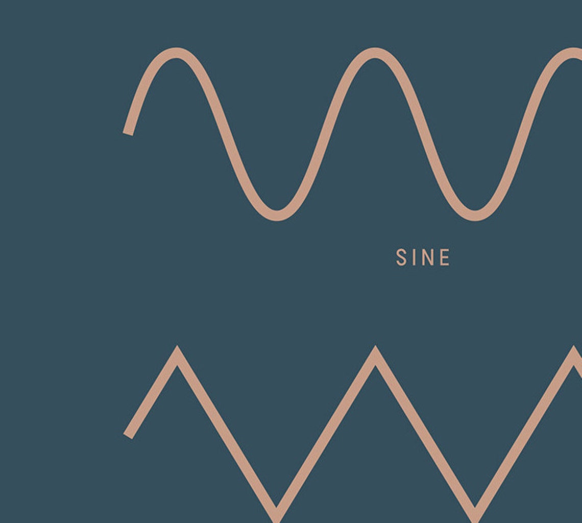 Synthesizer Waveforms Poster Blue Gift for Music Producer - Etsy