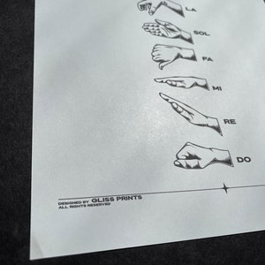 Solfege Hand Signs Digital Print | Printable Music PDF Download | Choir ...