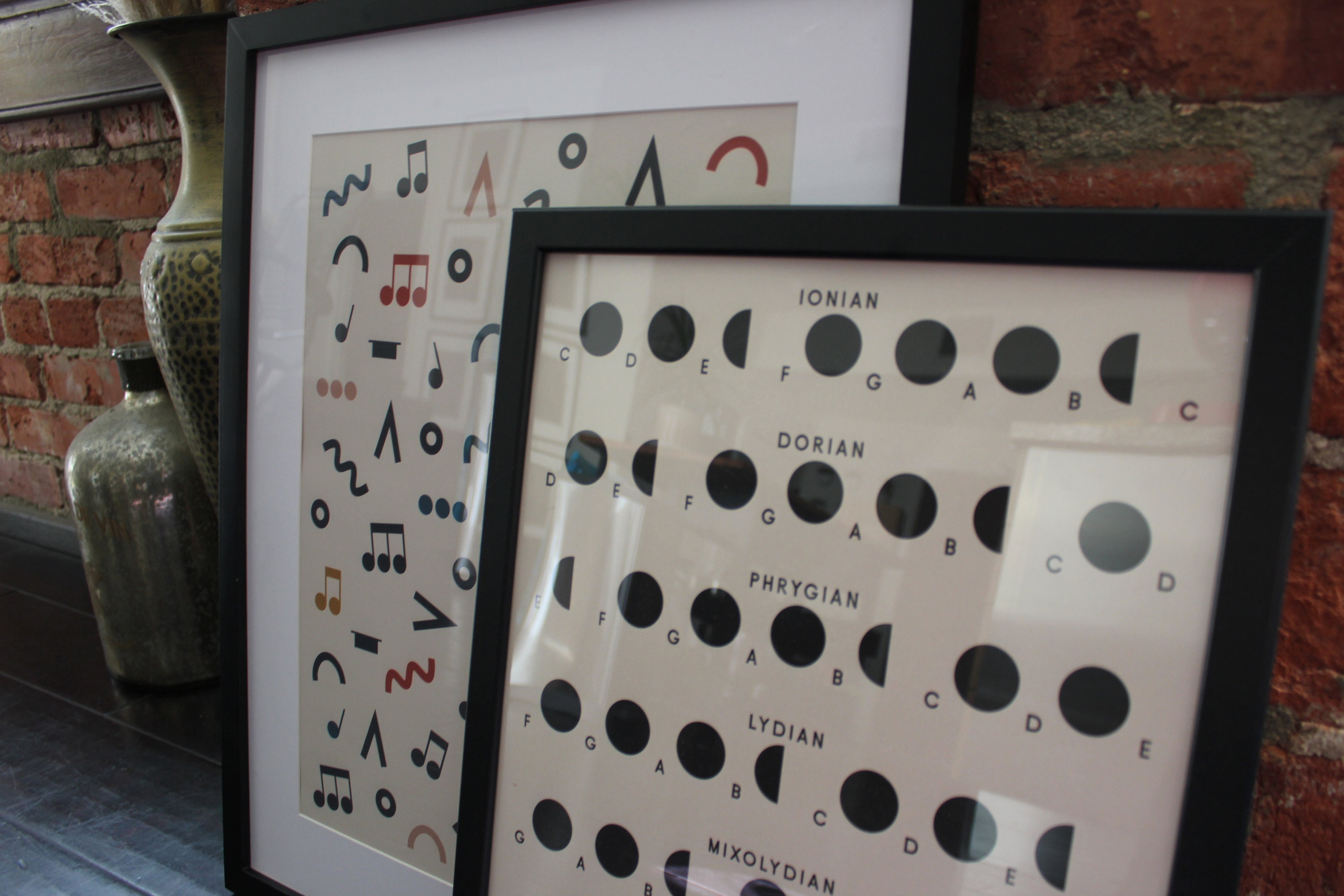 Music Notes Poster Music Symbols Music Room Decor Cream - Etsy