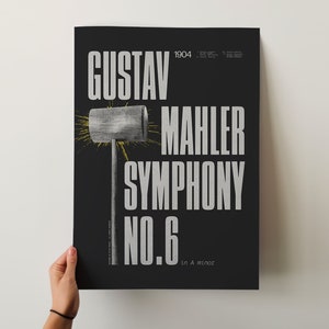 Gustav Mahler Symphony No. 6 Concert Poster | Classical Music Print ...