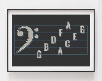 Music Notes Poster, Music Symbols, Music Room Decor, Black - Etsy