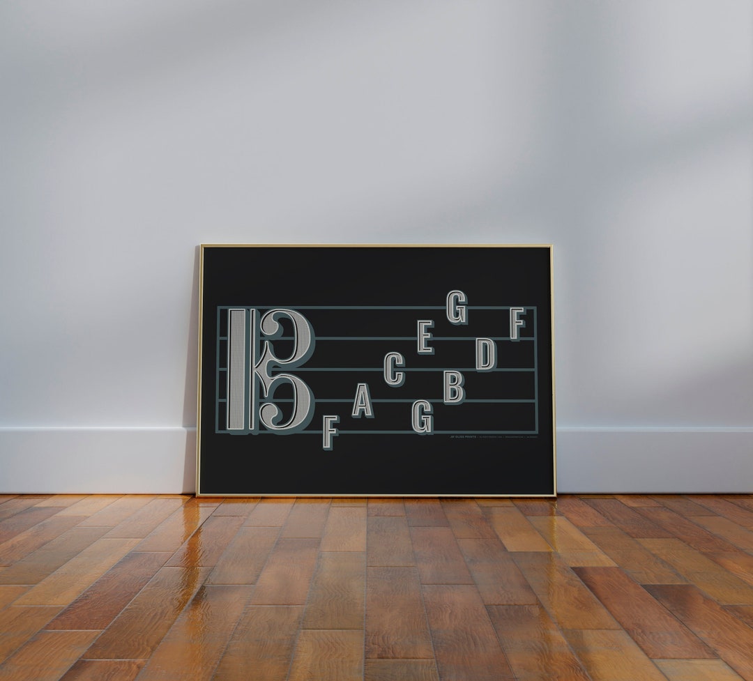 Alto Clef Note Names Poster | Music Education Poster, Black - Etsy