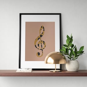 Treble Clef Poster | Music Art, Animal Print | Music Lover Gift - Etsy
