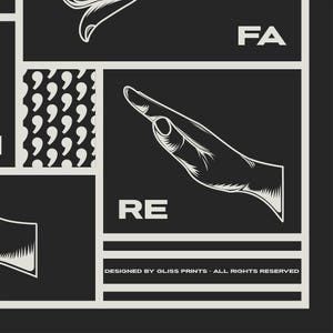 Solfege Hand Sign Poster | Music Art Print, Black | Gift for Choir ...