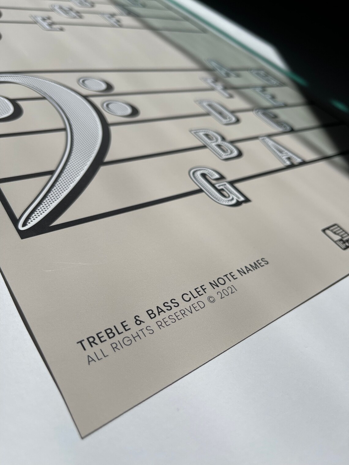 Treble Clef Bass Clef Note Names Poster Music Education - Etsy