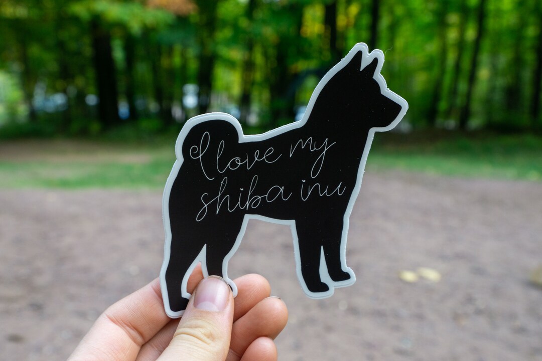 I Love My Shiba Inu Vinyl Sticker - Etsy
