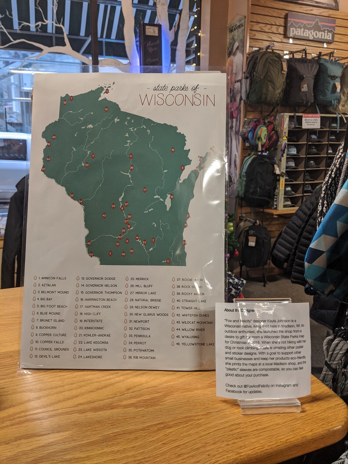 Wisconsin State Parks Illustration Map 11x17 Poster - Etsy