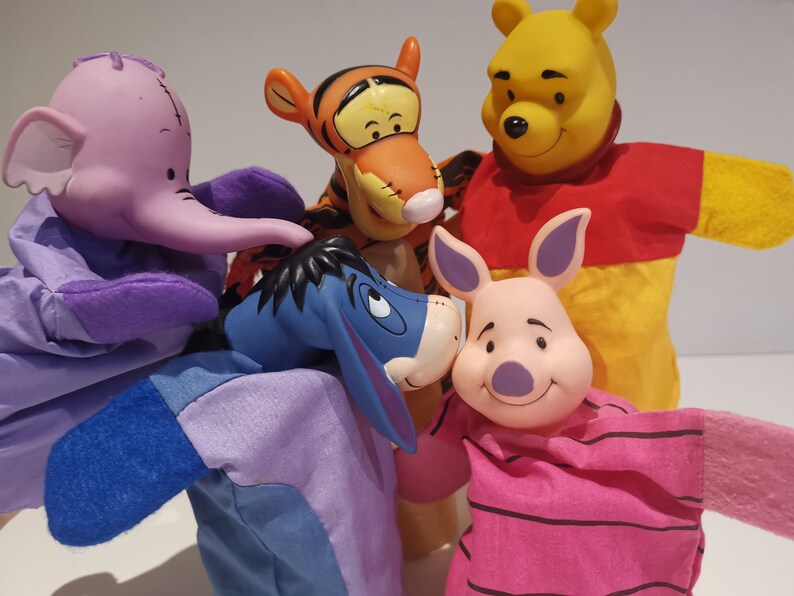 VTG Winnie the Pooh Hand Puppets Disney Toy. Puppet Theatre - Etsy
