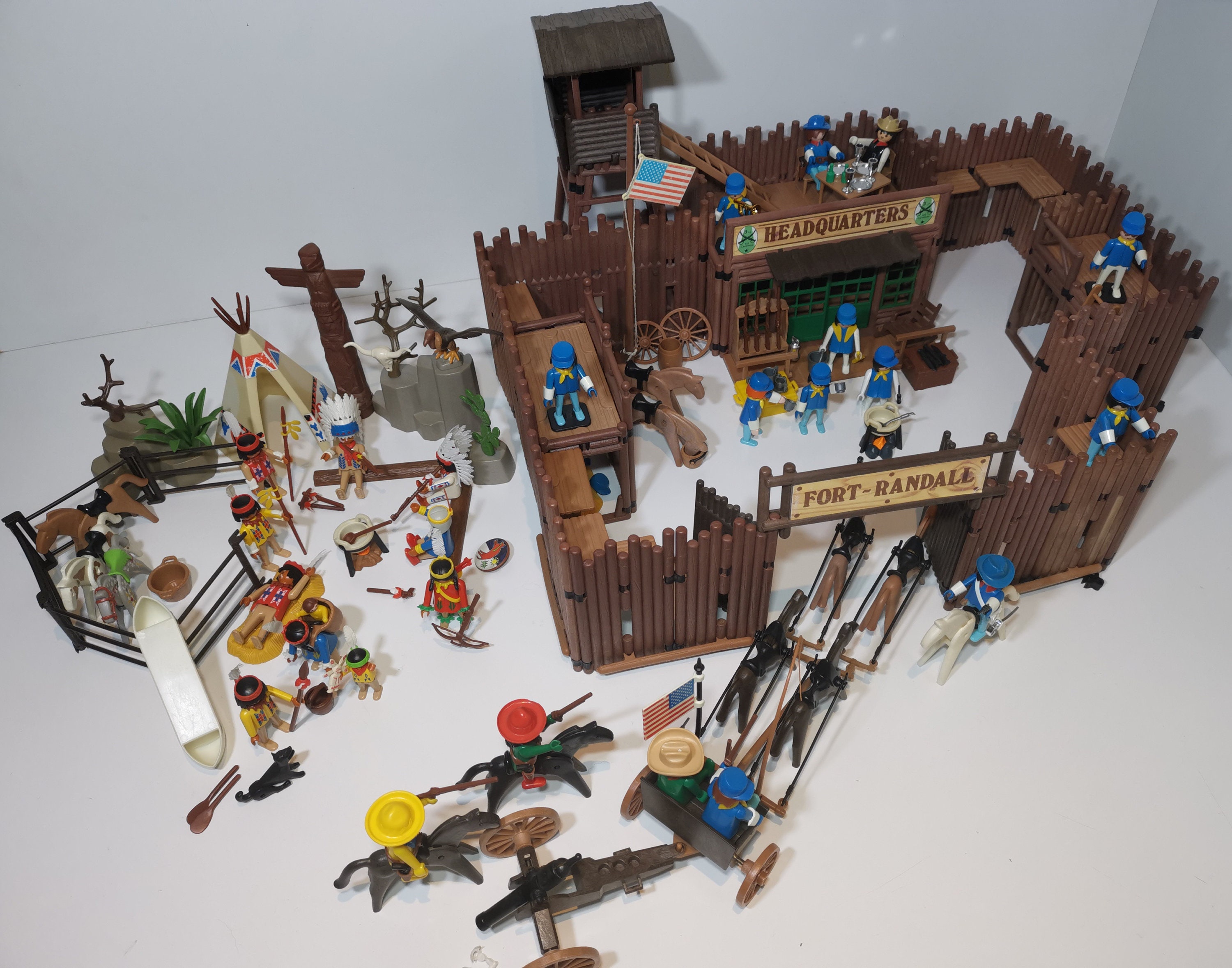 VTG Playmobil Western Civil War, Fort-randall 3419 - 1980 VTG Playmobil Western Civil War, Fort-randall 3419 - 1980