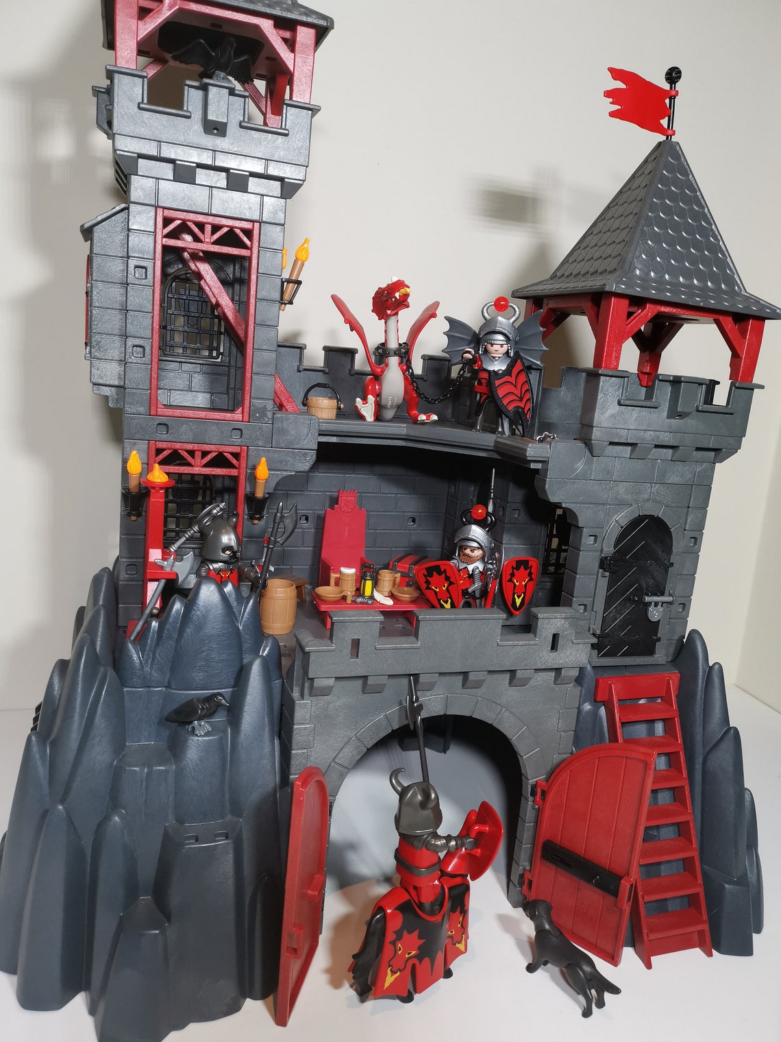 Playmobil Dragon Rock Castle 3269Germany 1997-2004 | Etsy