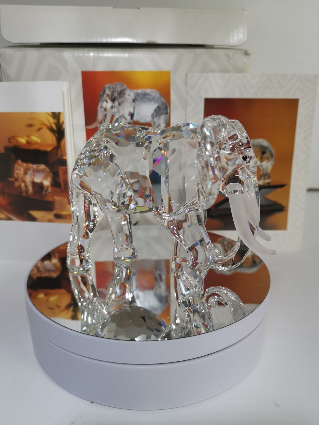 VTG Swarovski Large African Elephant Figurine "elephant" Crystal ...