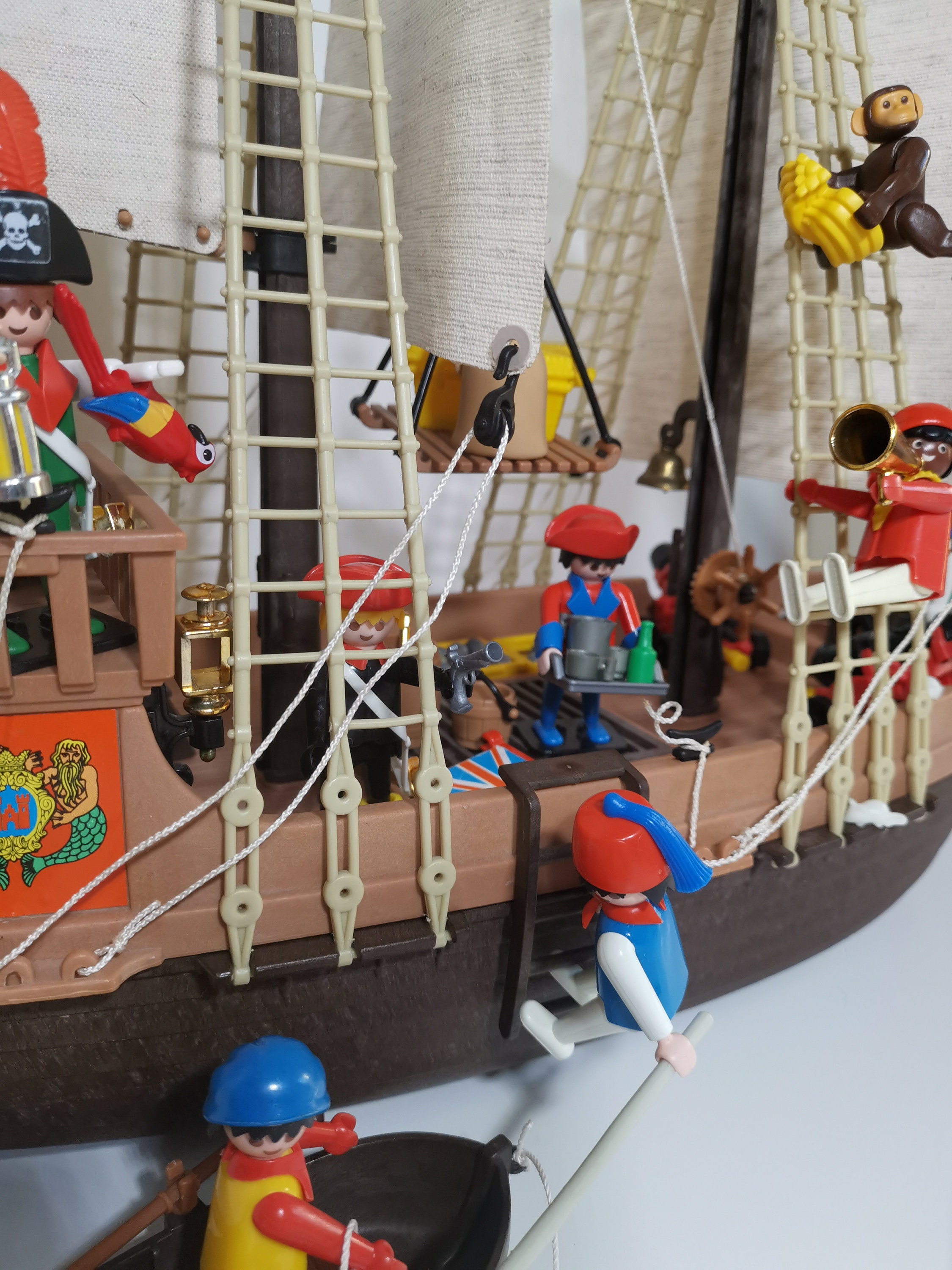 VTG Playmobil PIRAT schip/brik/schoener/fregat 3550 v1, alleen 1978-1983, 3480.3570 v1-1979 ...