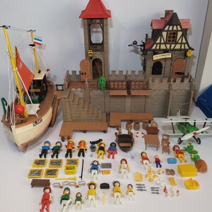 VTG Playmobil 3551 Suzanna Fishing Schooner/boat /ship ,3246 V1 Biplane ...