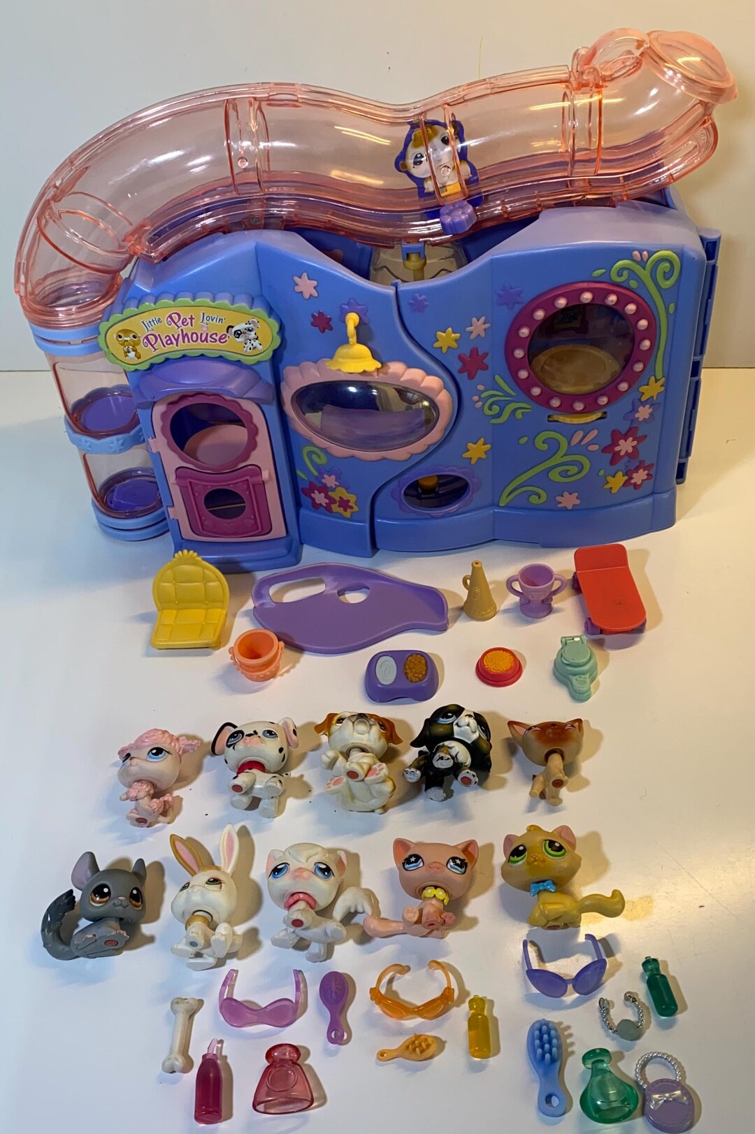 VTG LPS the Little Lovin Pet Play House, 10 Authentic Littlest Pet Shop ...