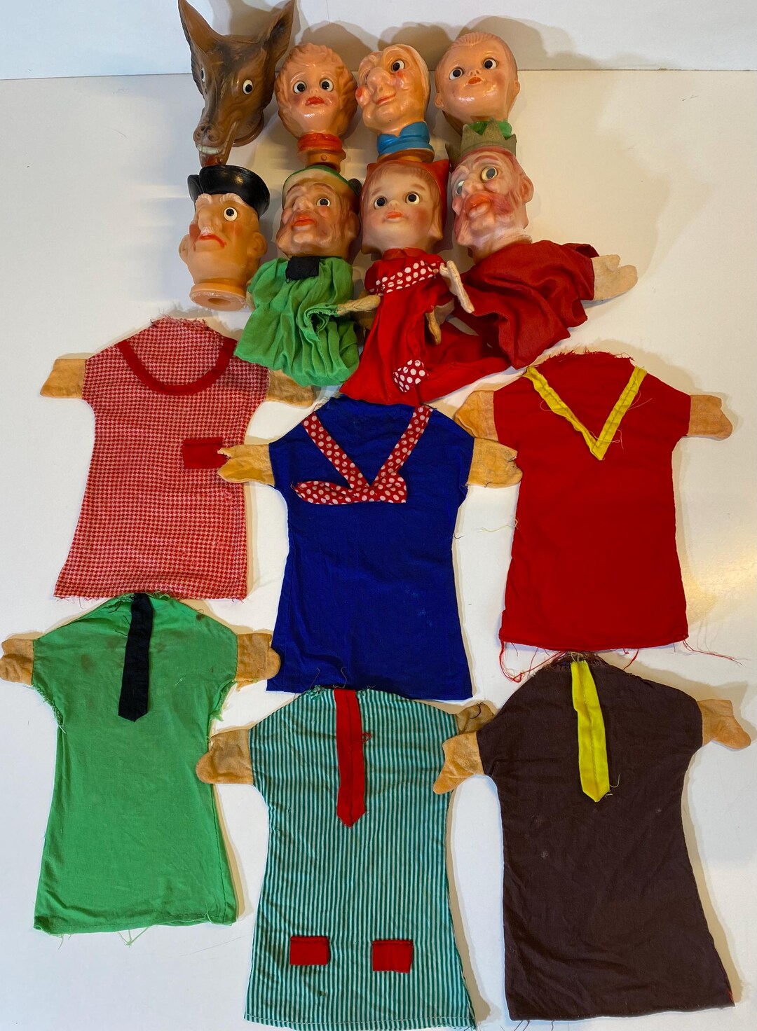 VTG Extremely Rare 8 Handpuppets , Puppet Theater , Puppet-show. 60-s ...