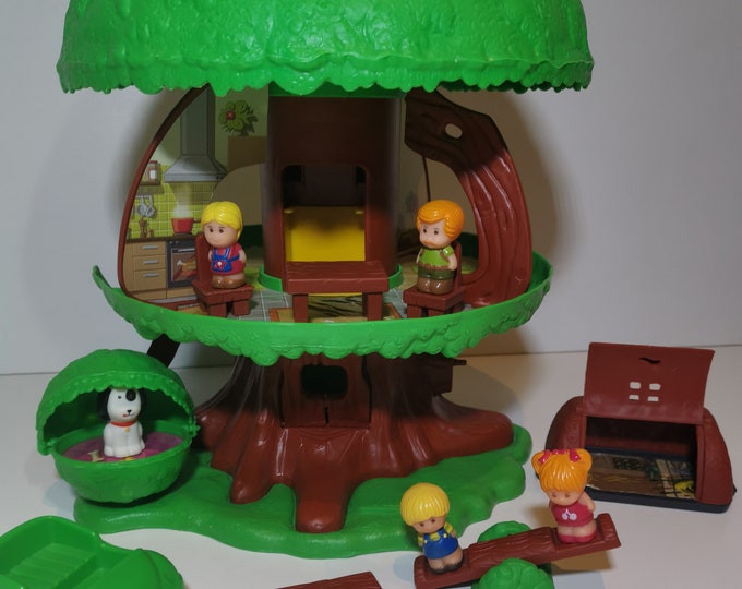 VTG Family Tree Tots Treehouse Kenner Vulli, 80-s, Made in France ( Set ...