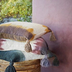 Cushion Cover With Tassels, Tie Dye. Boho Pillow Case. Modern ...