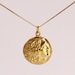 Greek Alexander the Great Gold Coin Necklace, Ancient Greek Gold Disc ...