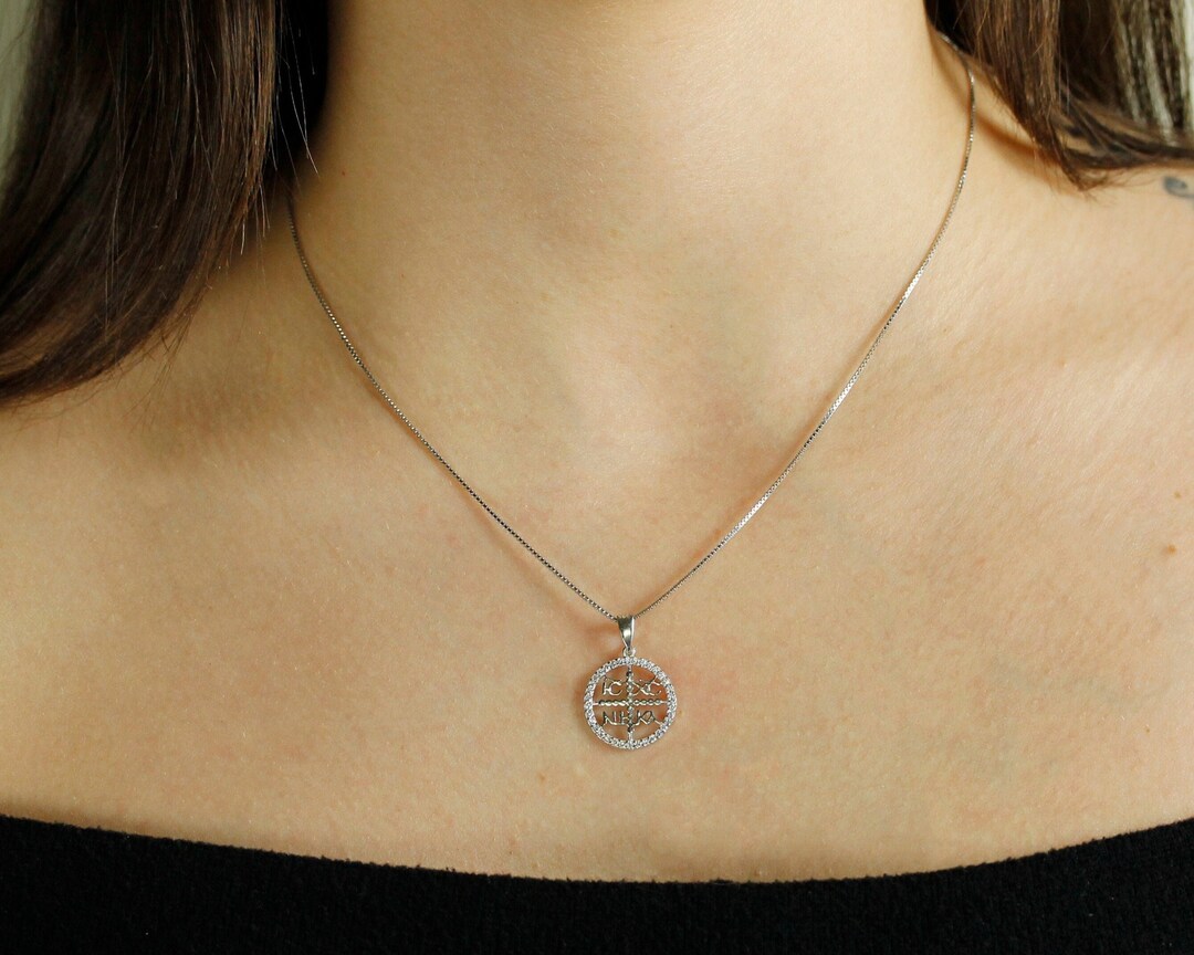 Christian Constantine Coin Necklace - Holy Cross Jewelry - Etsy