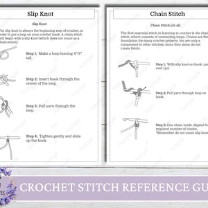 Crochet Stitch Reference Guides, Beginner Crochet Reference Guides ...