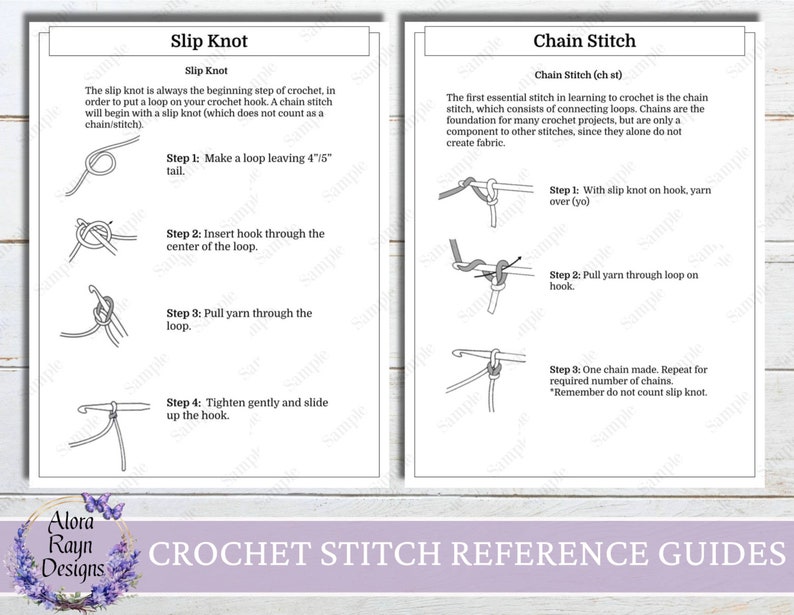 Crochet Stitch Reference Guides, Beginner Crochet Reference Guides ...