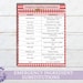 Printable Red Plaid Emergency Ingredient Substitutions Chart, Kitchen ...