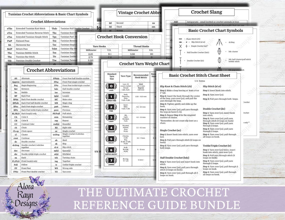 The Ultimate Crochet Reference Guide Bundle, Beginner Crochet Reference ...