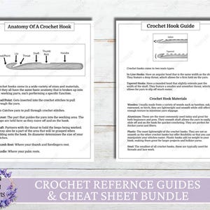 Crochet Reference Guides, Inventory Sheets, and Tags, Printable Crochet ...