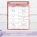 Printable Red Plaid Emergency Ingredient Substitutions Chart, Kitchen ...